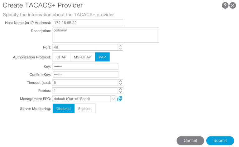 TACACS Configuration in ACI – How to ACI