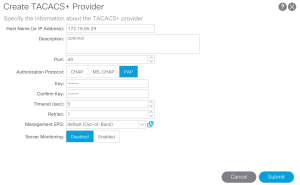 TACACS Configuration in ACI – How to ACI