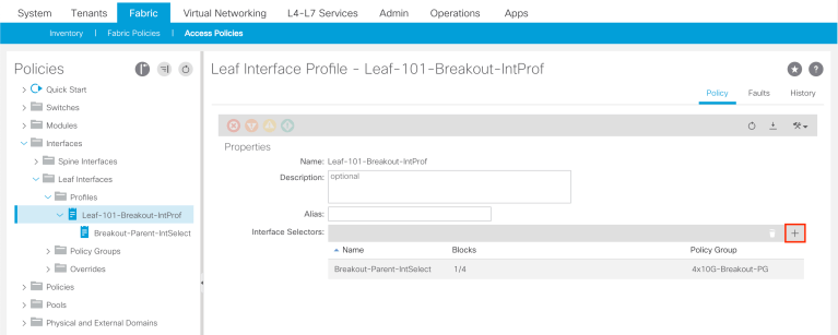 Breakout Interface Configuration in ACI – How to ACI